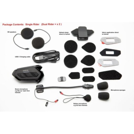 Sena Spider RT1 Mesh Motorcycle Intercom - Single / Dual