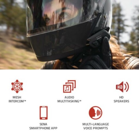 Sena Spider RT1 Mesh Motorcycle Intercom - Single / Dual