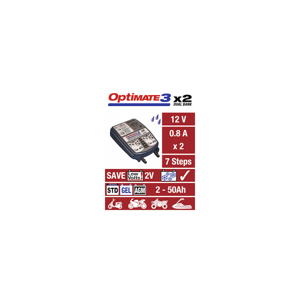 Optimate 3 Battery Charger 2 Bank